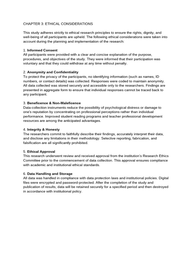 Ethical Considerations | PDF