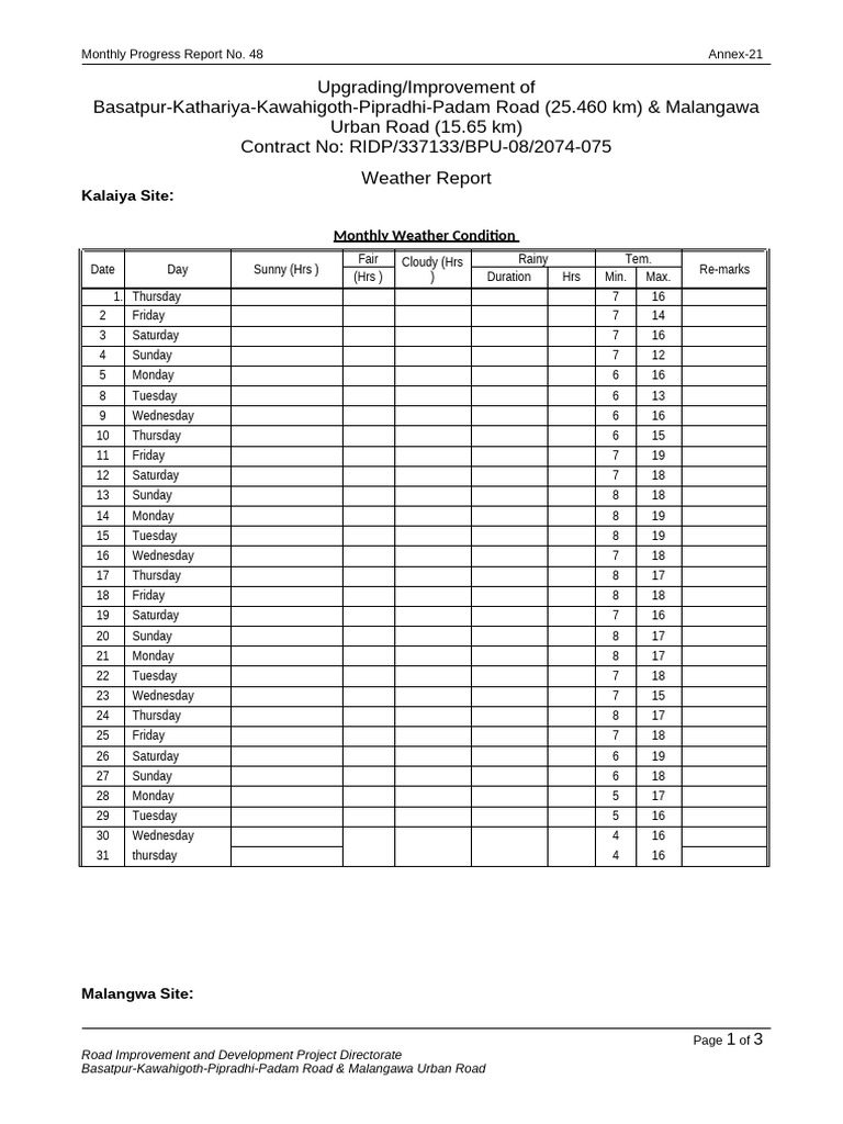 21 Annex 21 Weather Report | PDF