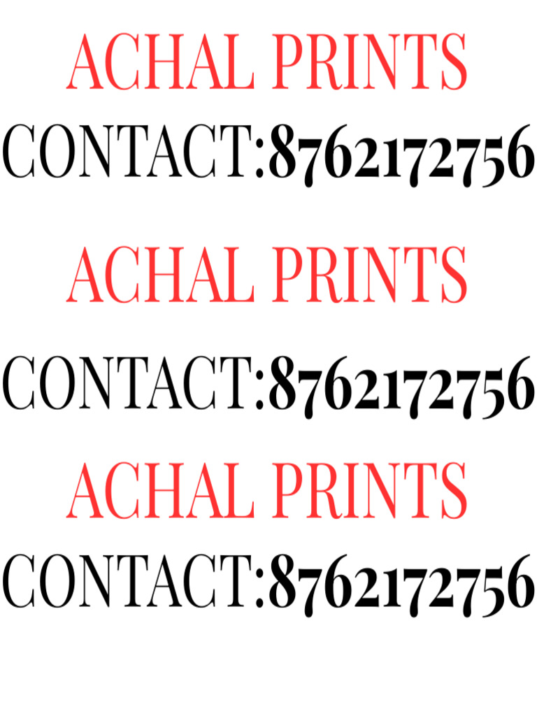 Achal Prints | PDF