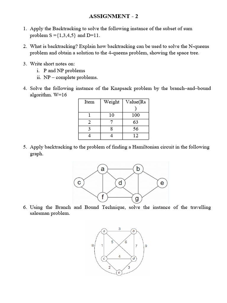 Backtracking and Optimization Problems Guide | PDF