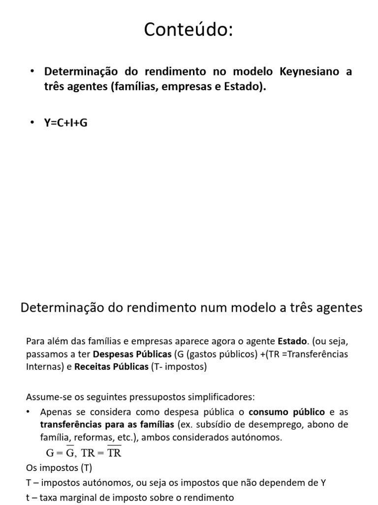 AULA 15 (1) | PDF | Impostos | Economia keynesiana