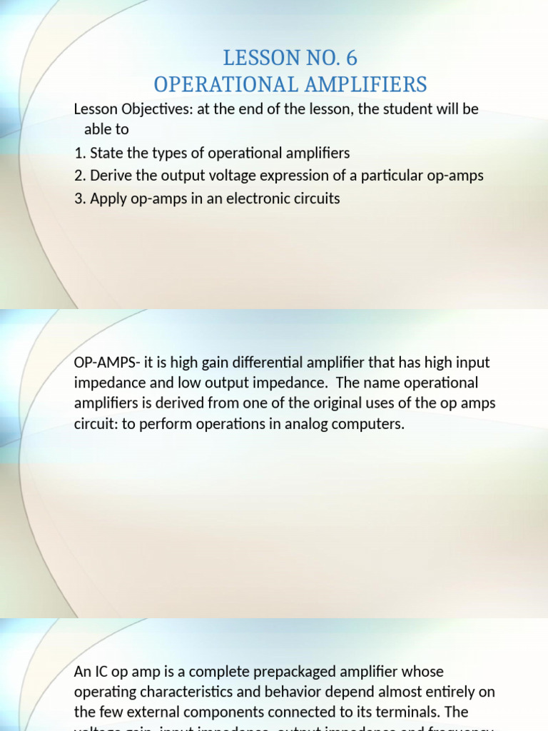 Understanding Operational Amplifiers | PDF | Operational Amplifier ...