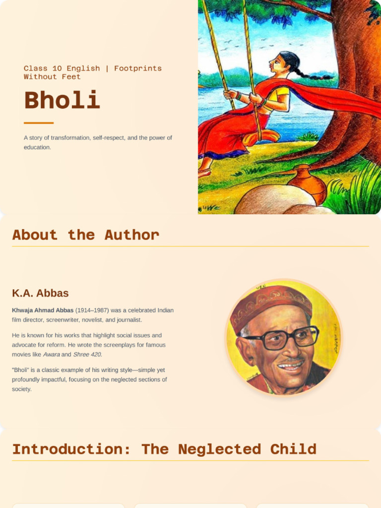 Bholi - Class 10 English | PDF