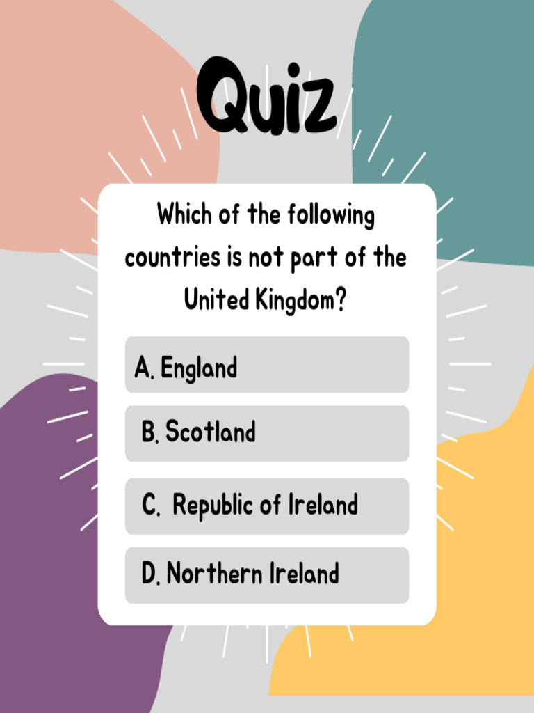 UK Geography and Political Quiz | PDF