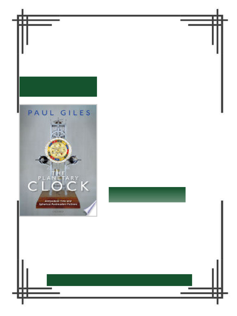 The Planetary Clock : Antipodean Time and Spherical Postmodern Fictions ...