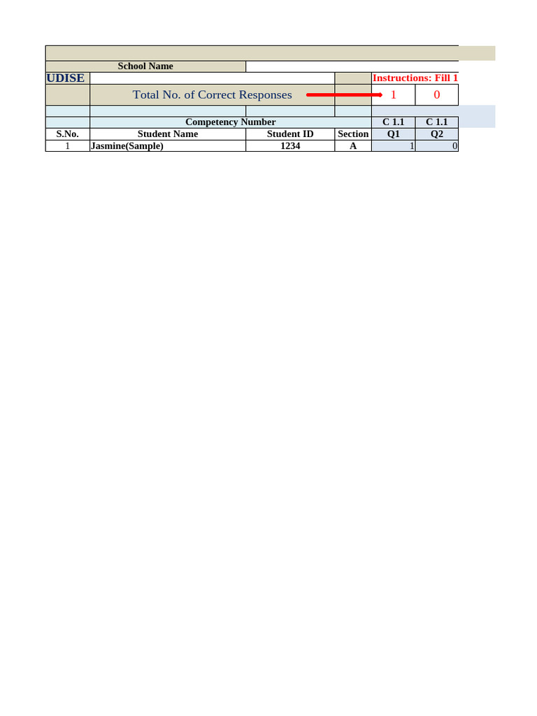 Student Response Data Recording Sheet | PDF | Bus Transport