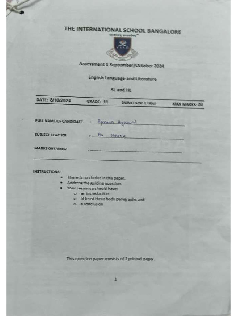 Graded Paper | PDF