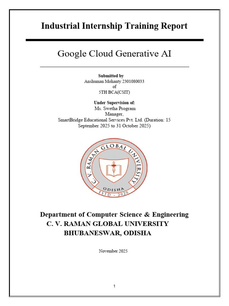 Internship Report Anshuman | PDF | Artificial Intelligence ...
