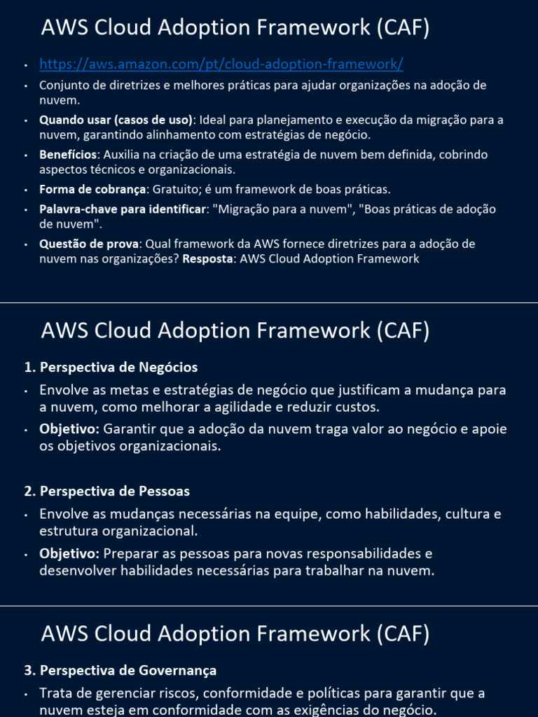 AWS Cloud Adoption Framework (CAF) | PDF