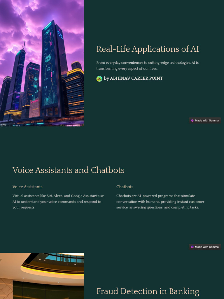 Real-Life AI Applications Explained | PDF | Artificial Intelligence ...