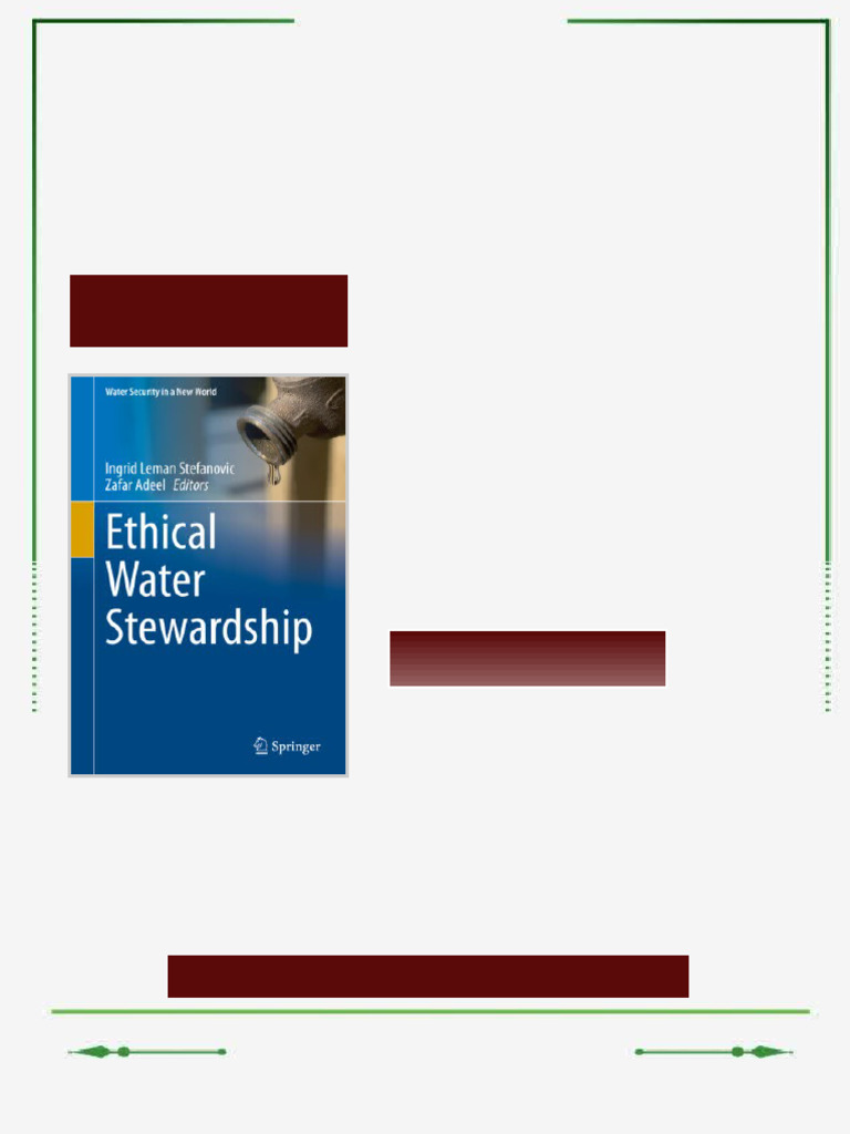 Ethical Water Stewardship Ingrid Leman Stefanovic eBook pro digital ...