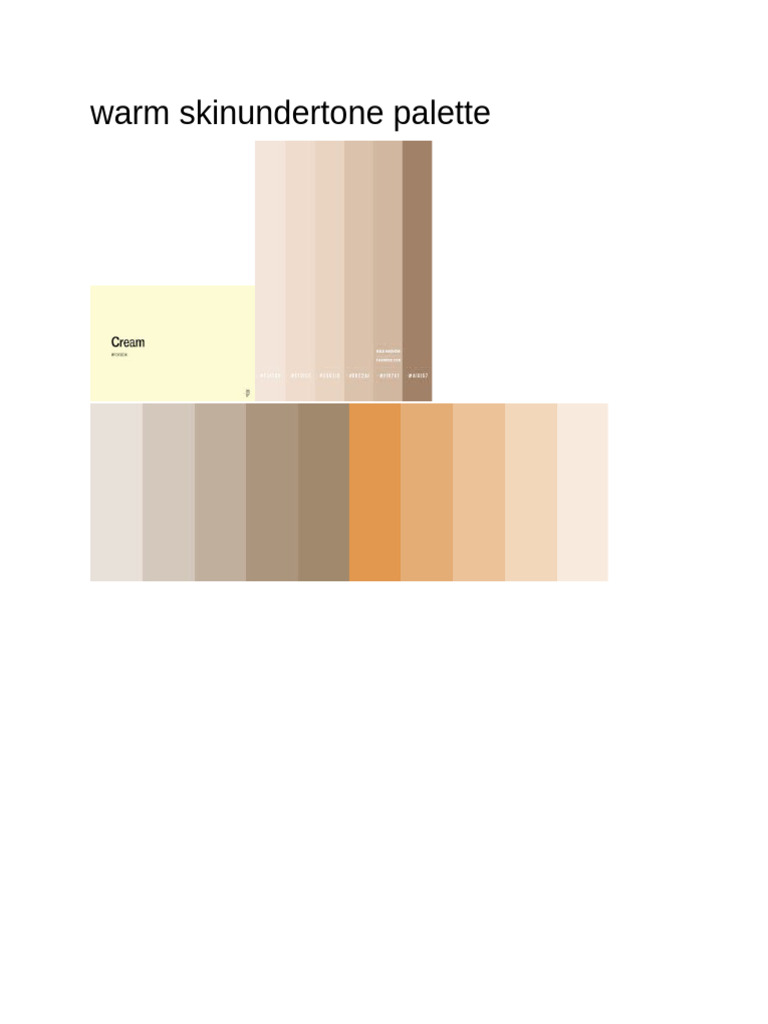 Warm Undertone Color Palette | PDF
