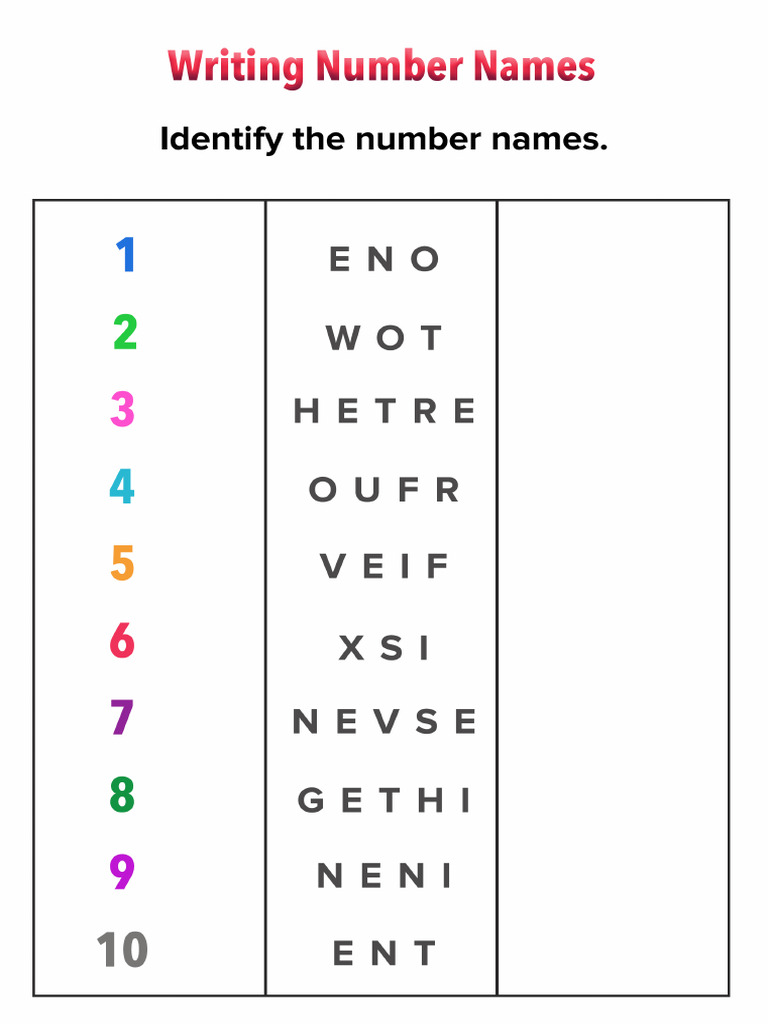 1 To 9 Words | PDF