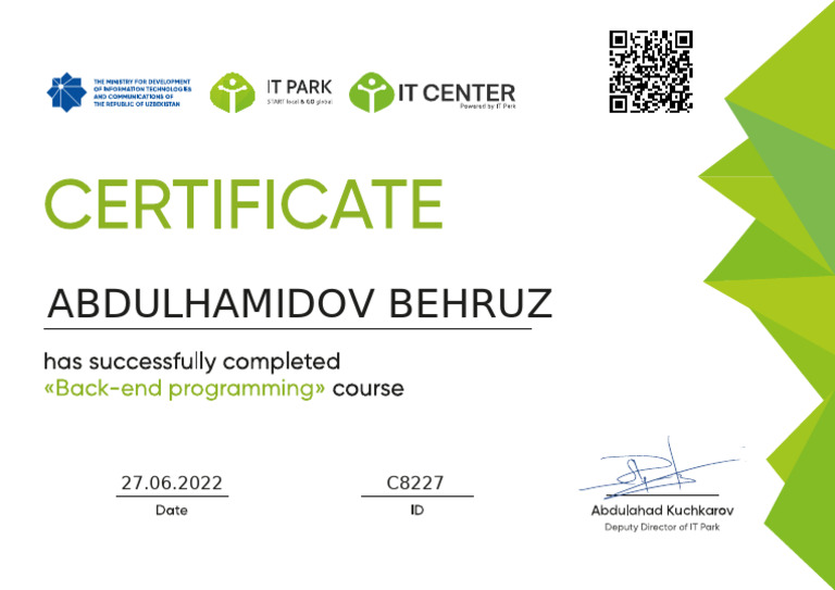 Abdulhamidov Behruz | PDF