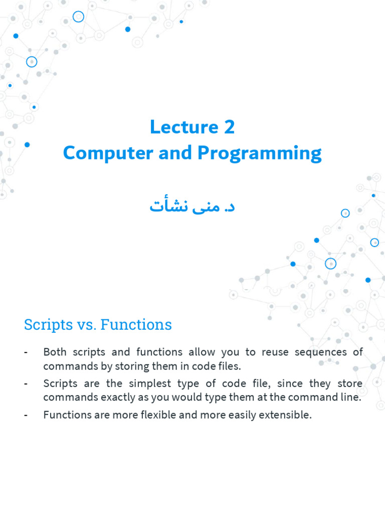 Scripts vs. Functions in MATLAB | PDF | Programming Paradigms ...