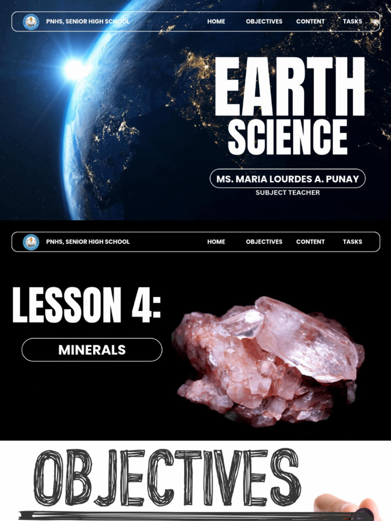 Earth Science Lesson 4 | PDF | Water | Minerals