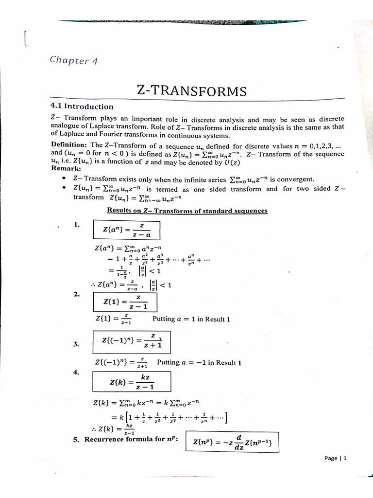 Z Transforms | PDF