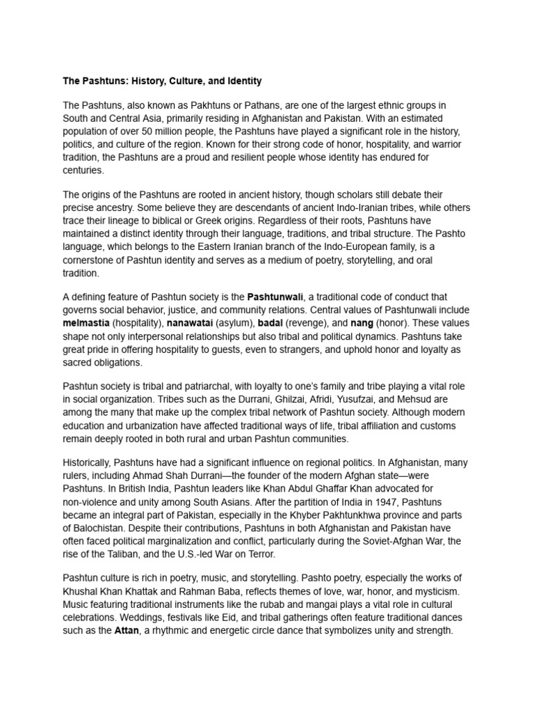 Pashtun History and Cultural Identity | PDF | Pashtuns | Afghanistan