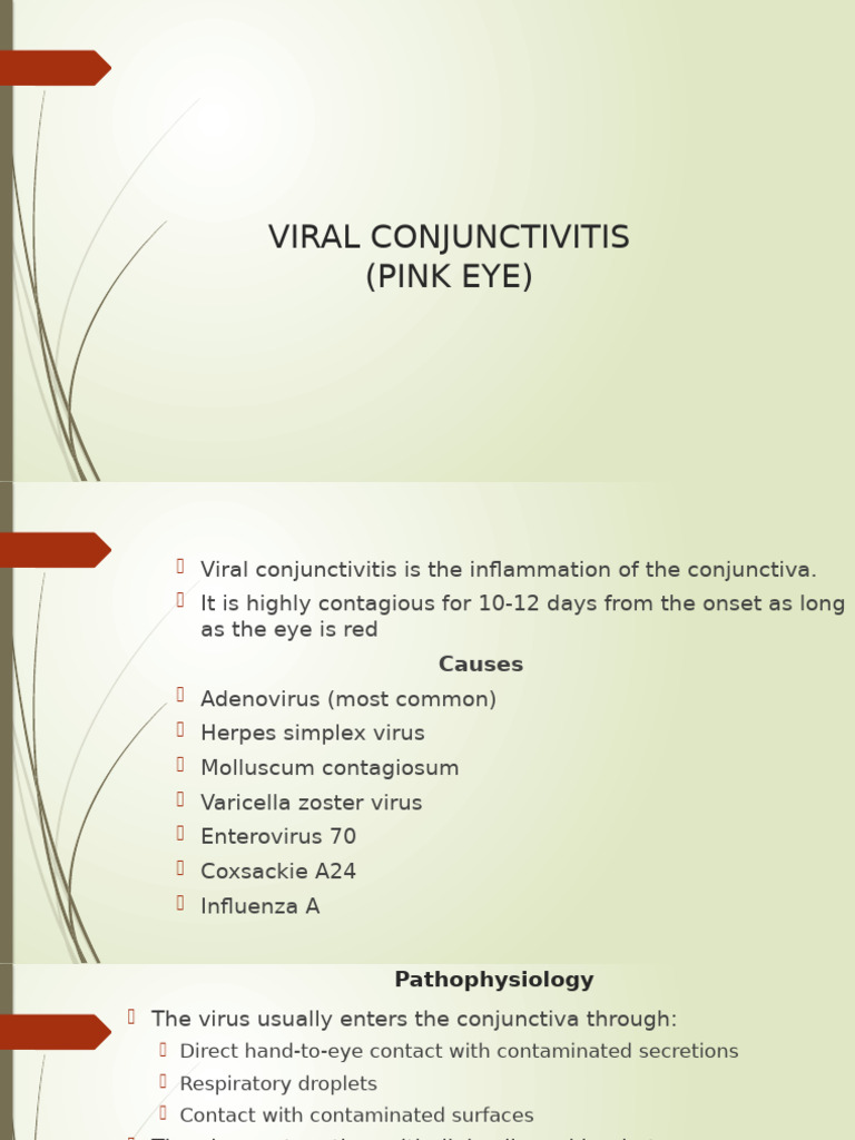 Viral Conjunctivitis | PDF | Microbiology | Immunology