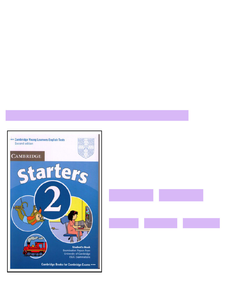Cambridge Young Learners English Tests Starters 2 Student s Book ...