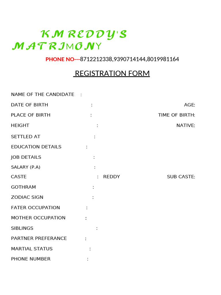 Reg Form 316 | PDF