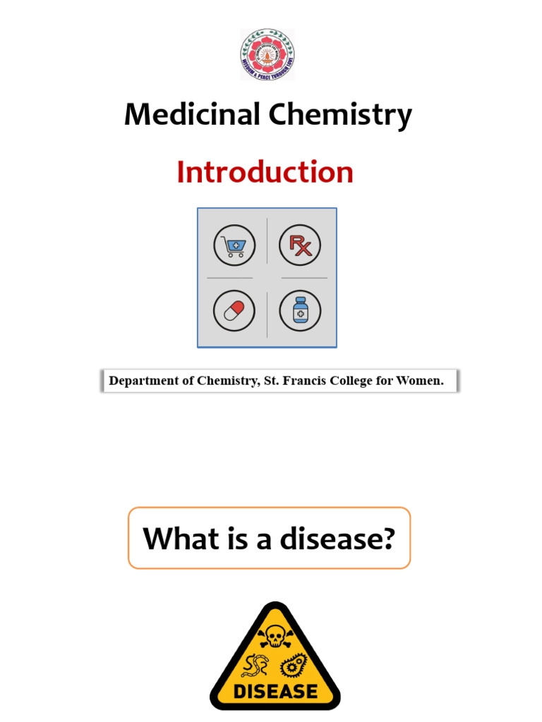 PPT 1.1 Introduction to medicinal Chemistry.pptx | PDF | Pharmacology | Generic Drug