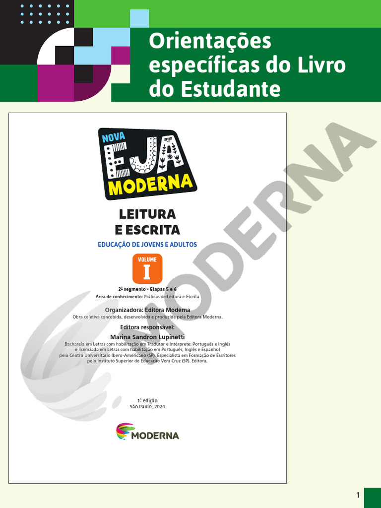 Nova EJA MODERNA - Leitura e Escrita - 2º Segmento_Parte99 | PDF