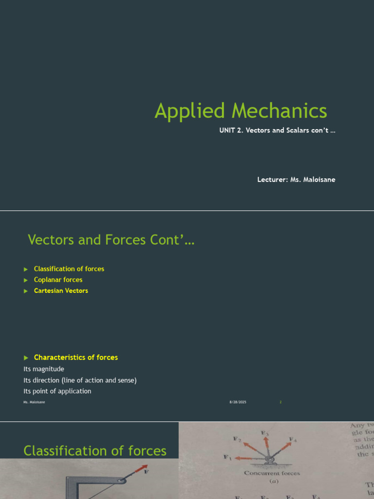 Coplanar Forces and Vectors Explained | PDF