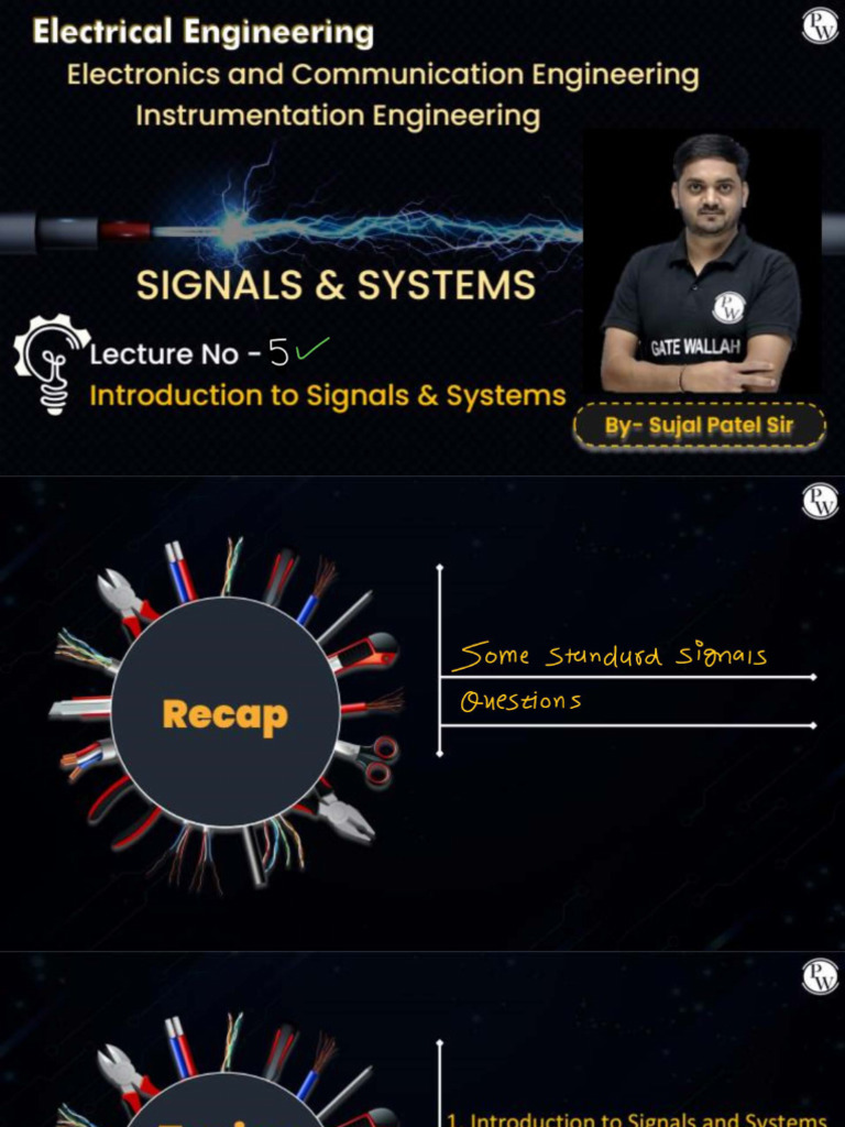 Introduction To Signals and Systems 05 Class Notes | PDF
