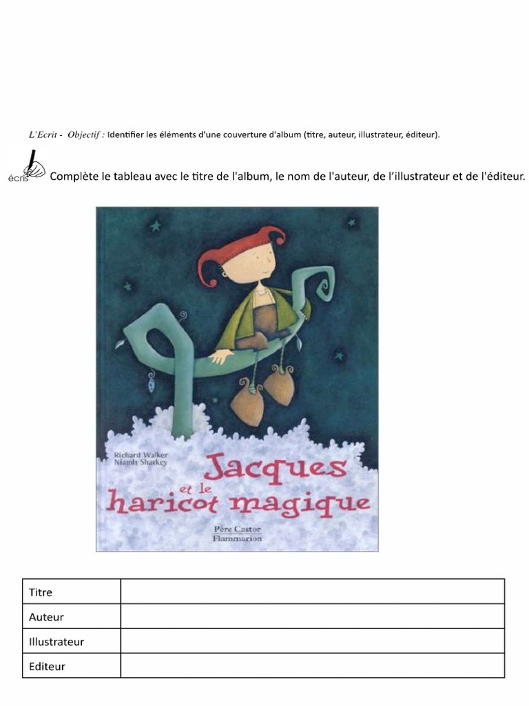 Jacques Et Le Haricot Magique (1) | PDF