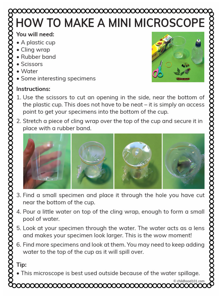 DIY Mini Microscope Instructions | PDF