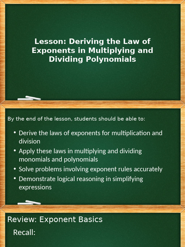 Law of Exponents | PDF