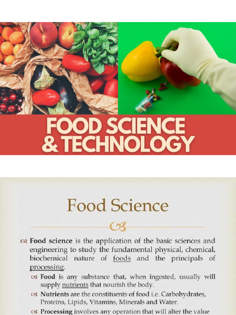 Introduction To Food Science and Technology | PDF