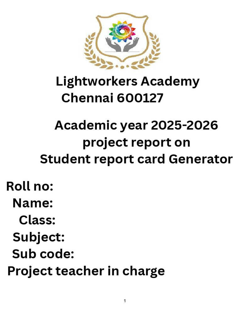Computer Science Project Student Report Card Generator.pdf_20251127_191649_0000 | PDF | Computer ...