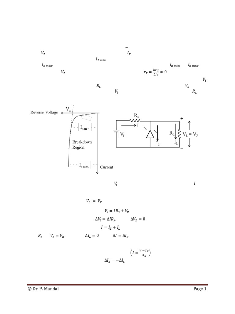 Zener Diode as a Voltage Regulator | PDF | Diode | Electric Power