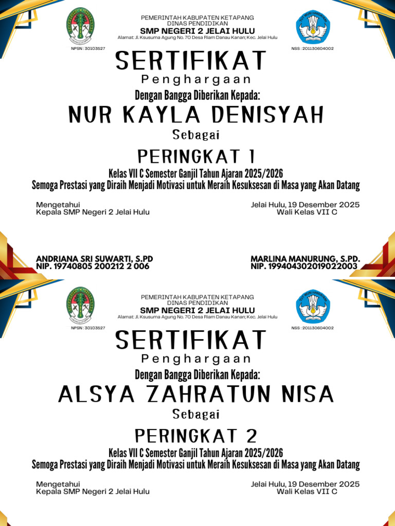 Sertifikat 7C | PDF