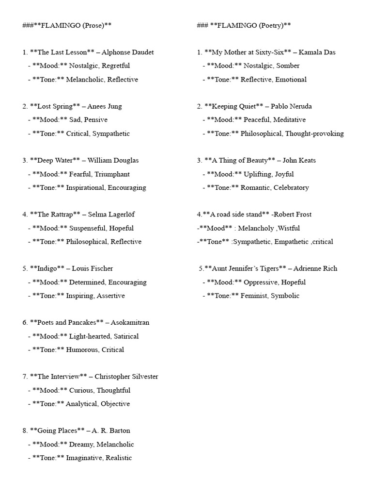 Prose and Poetry Analysis Guide | PDF