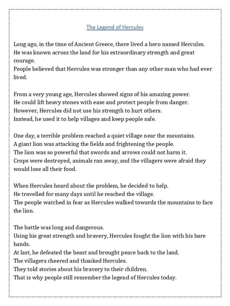 Hercules: The Hero of Ancient Greece | PDF | Courage | Chess Openings