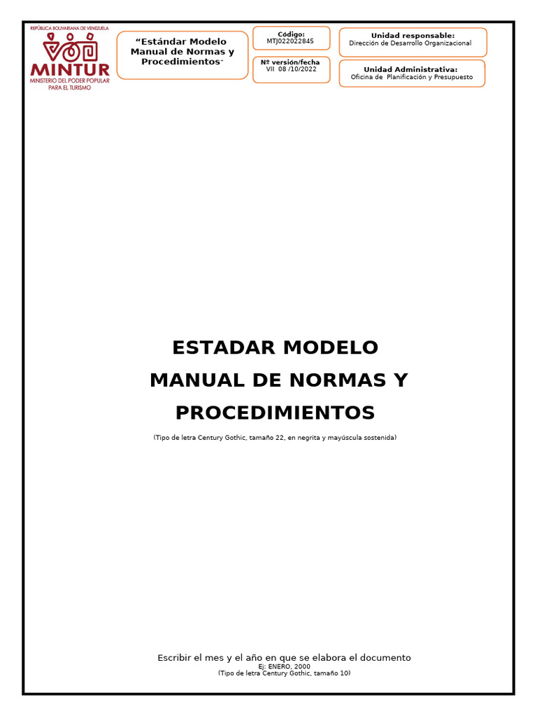 Modelo 2022--Manual de Estandar (1) | PDF | Presupuesto