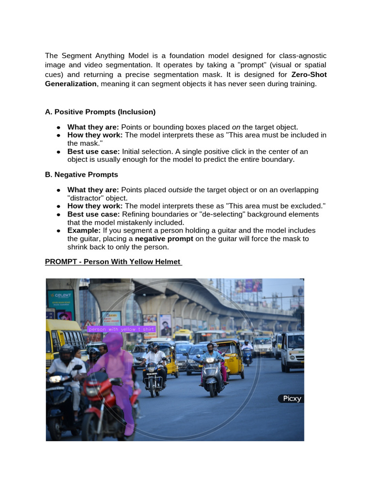 Segment Anything Model: Prompt Techniques | PDF