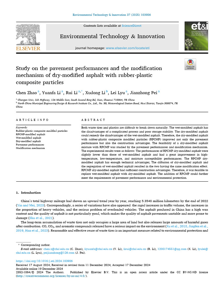 2. Study on the Pavement Performances and the Modification Mechanism of ...