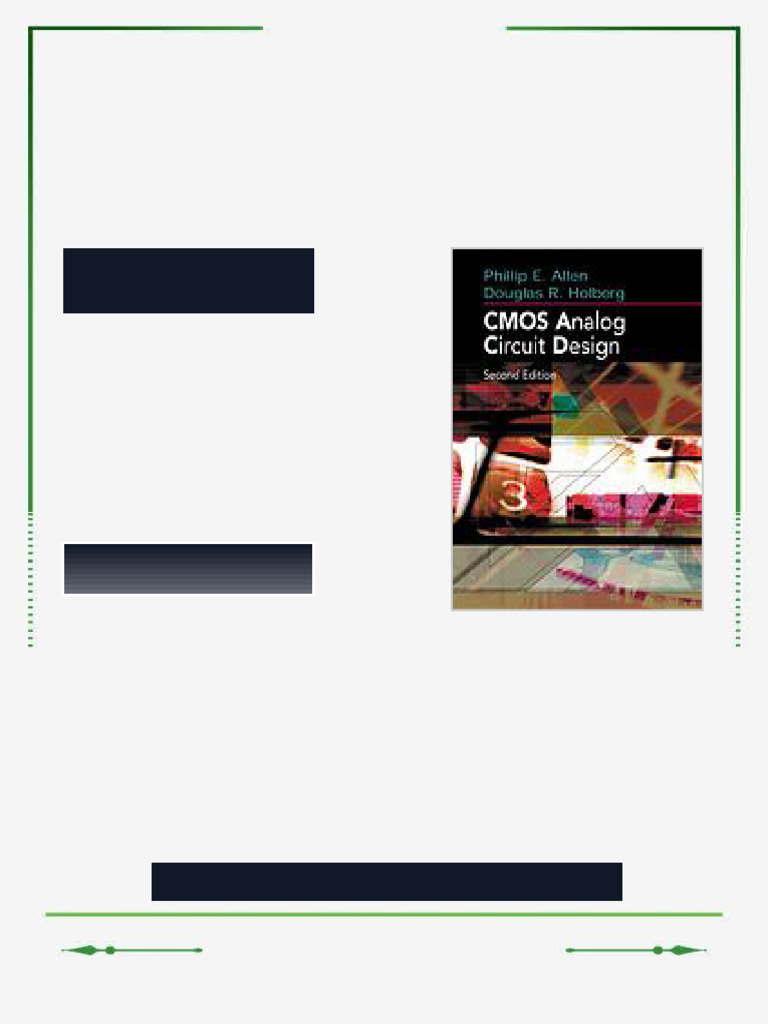 CMOS analog circuit design 2nd ed Edition P E Allen ebook premium ...