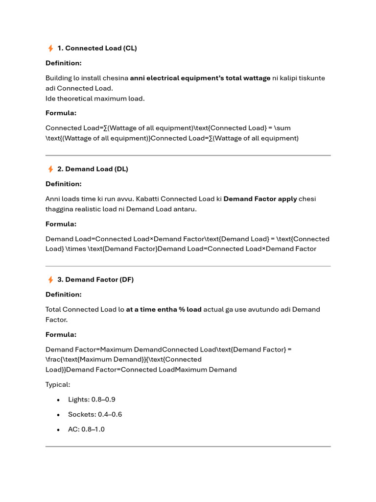 Electrical Load Calculations Guide | PDF | Transformer | Ac Power