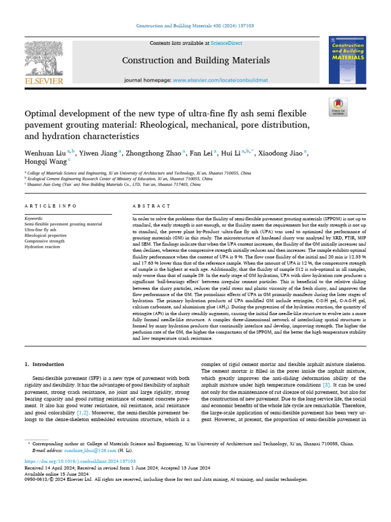 8. Optimal Development of the New Type of Ultra-fine Fly Ash Semi ...