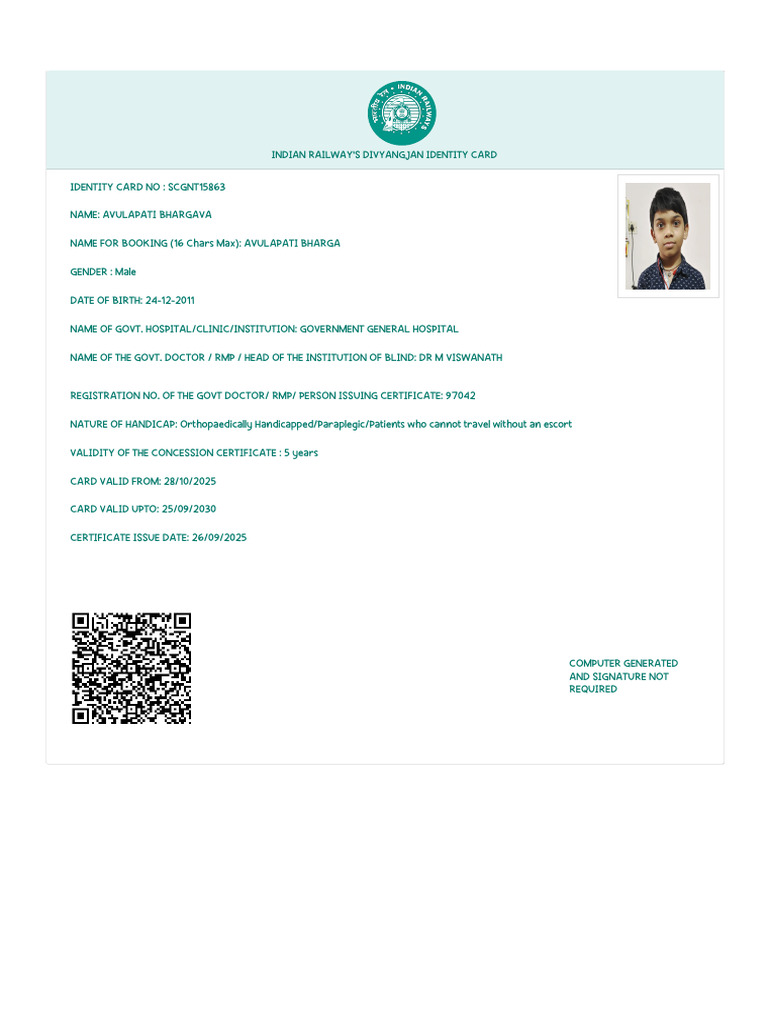 Divyangjan Card1 | PDF