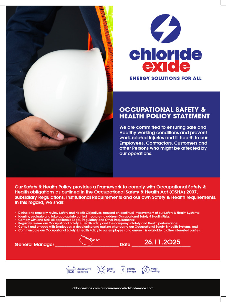 OSH, Fire, Q & E Policy Statements - Revised | PDF | Occupational ...