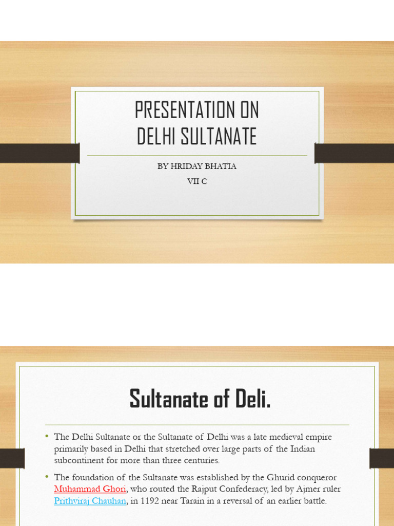 Hriday Delhi Sultanate | PDF