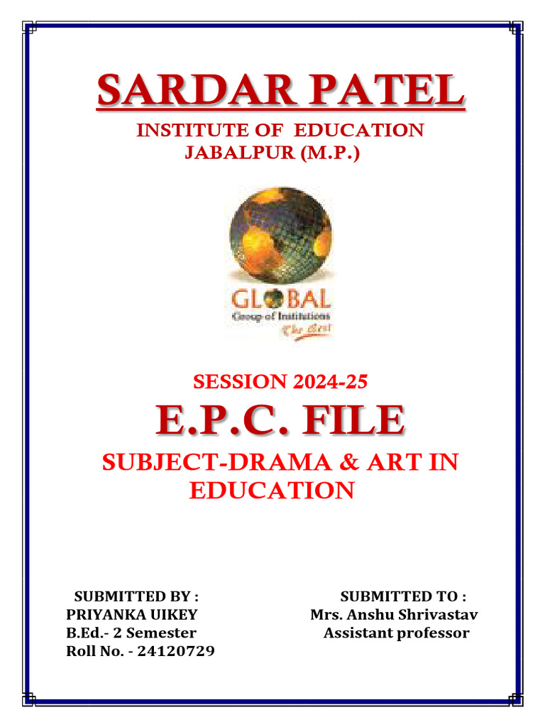 Drama & Art in Education EPC File | PDF