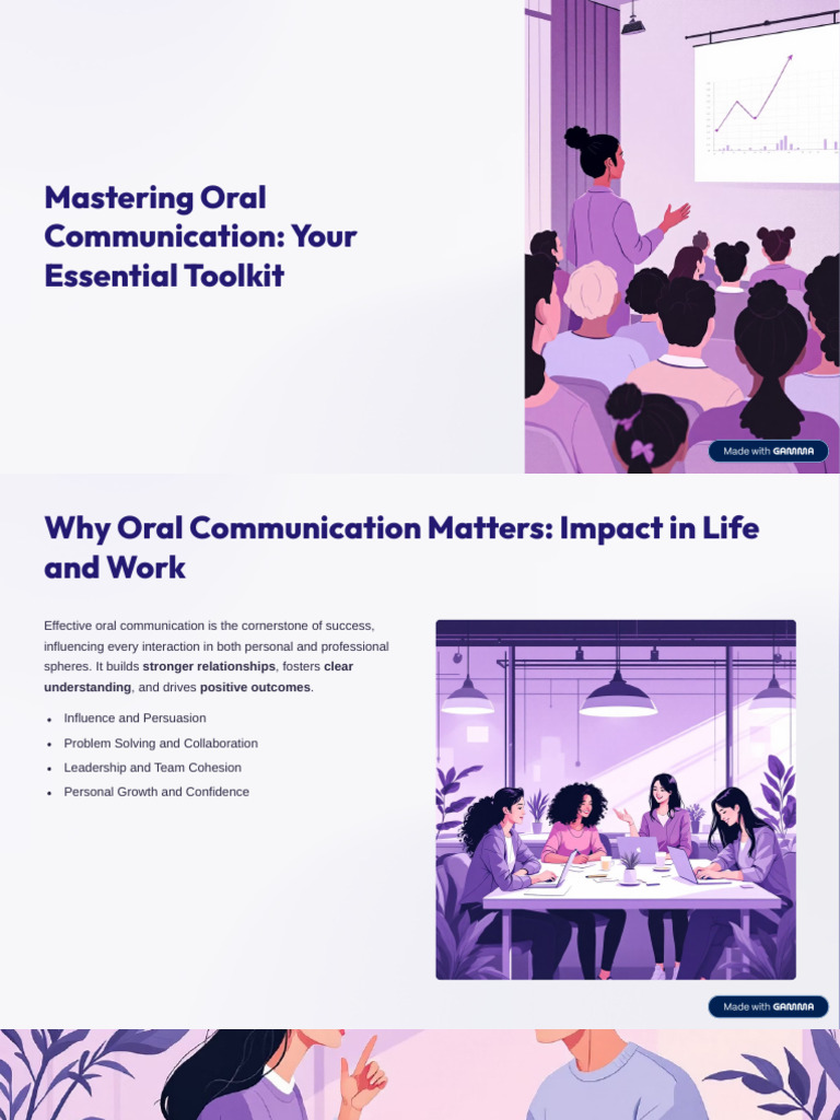 Mastering Oral Communication Your Essential Toolkit | PDF ...