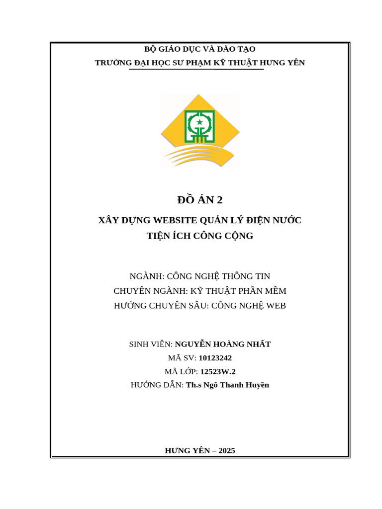 File_3_Mau trinh bay Project 2_KTPM_290823 | PDF